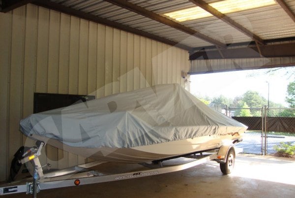 Carver® 71018F-10 - Slate Gray Poly-Flex ll Boat Cover for 18'6