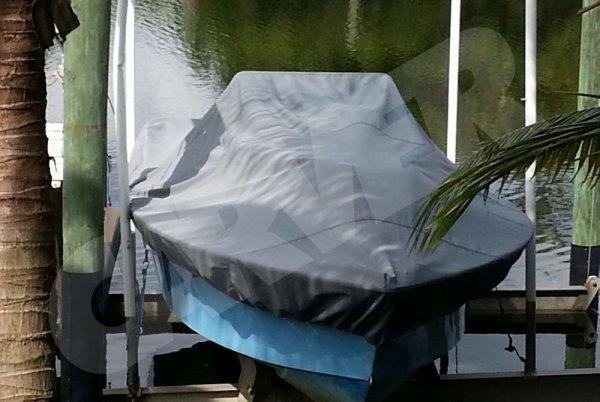 Carver® 71018F-10 - Slate Gray Poly-Flex ll Boat Cover for 18'6