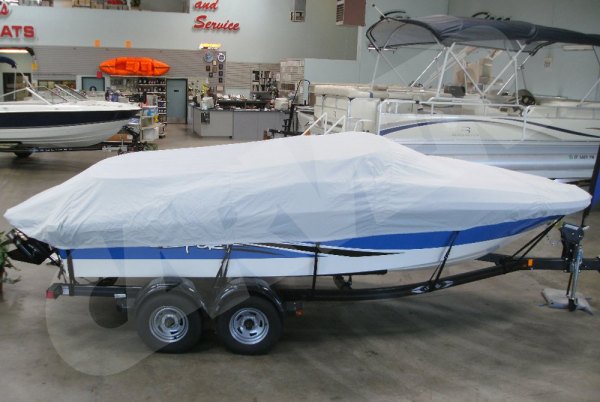 Carver® 74119F10 - Slate Gray Poly-Flex ll Boat Cover for 19'6