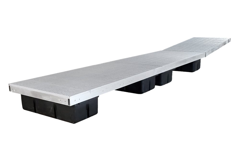 Patriot Docks® 10581 - 24' L x 4' W Low Profile Floating Dock with Poly ...